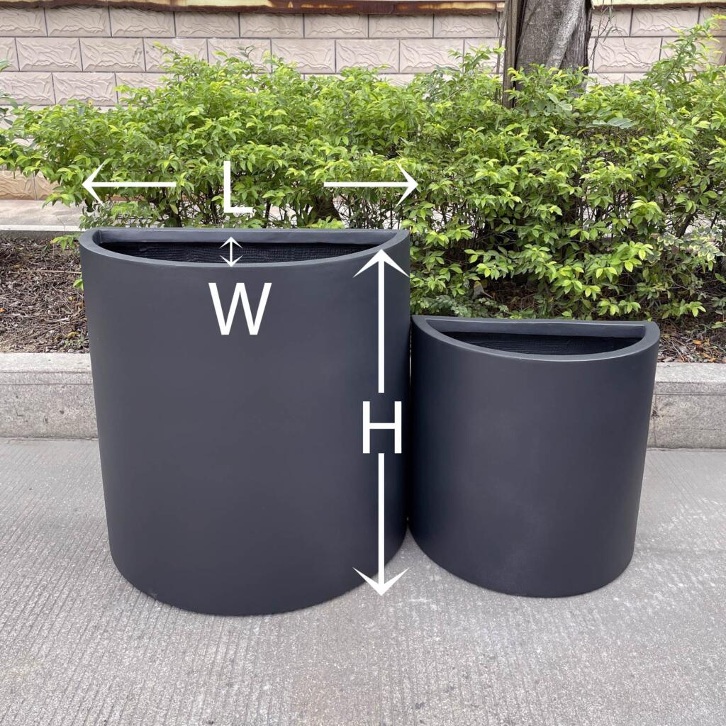 Half Cylinder planters