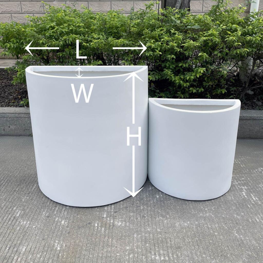 Half Cylinder planters